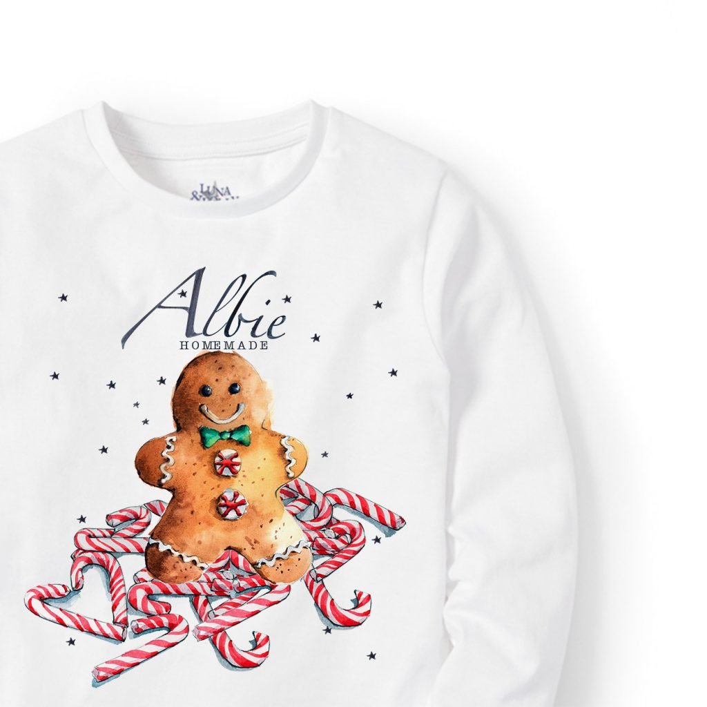 Gingerbread Man Tee - Luna and Folly